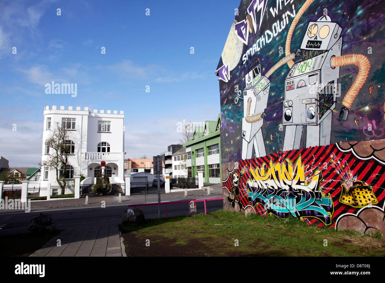 The Danish Embassy (left), Reykjavik, Iceland Stock Photo - Alamy