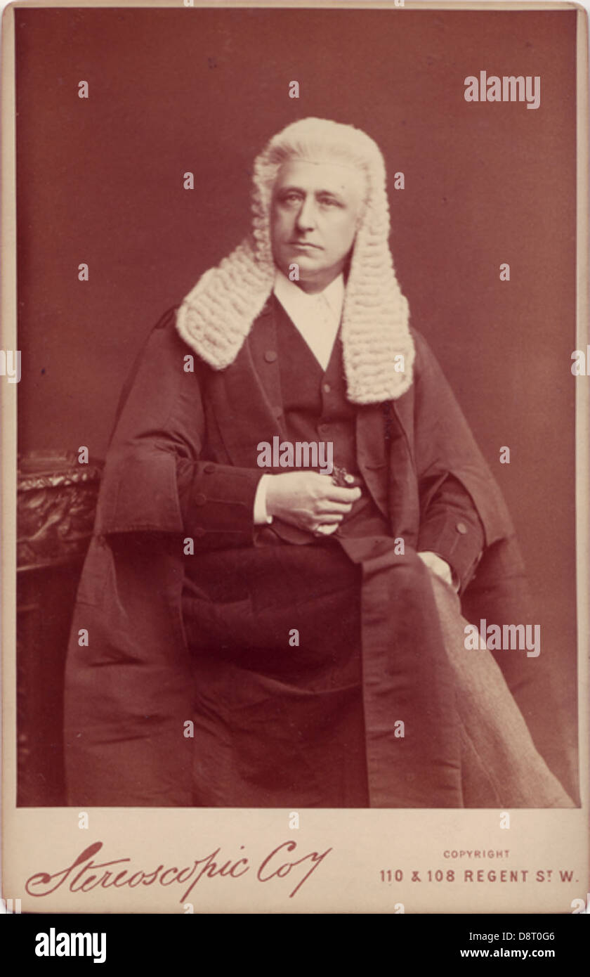 This photograph likely depicts Justice Collins, a British judge ...