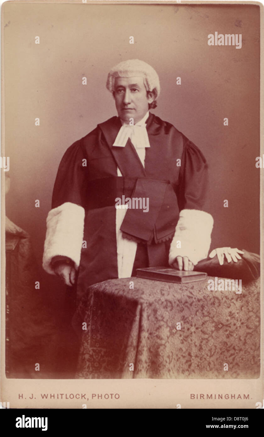 A historical photograph of Justice William, a judge from Britain ...