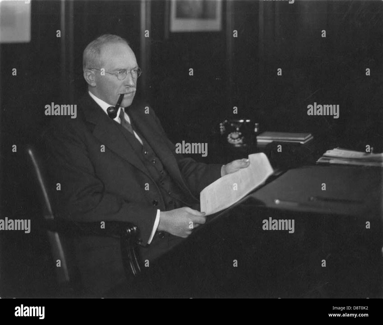 Photograph of Britton Osler at his desk Stock Photo - Alamy