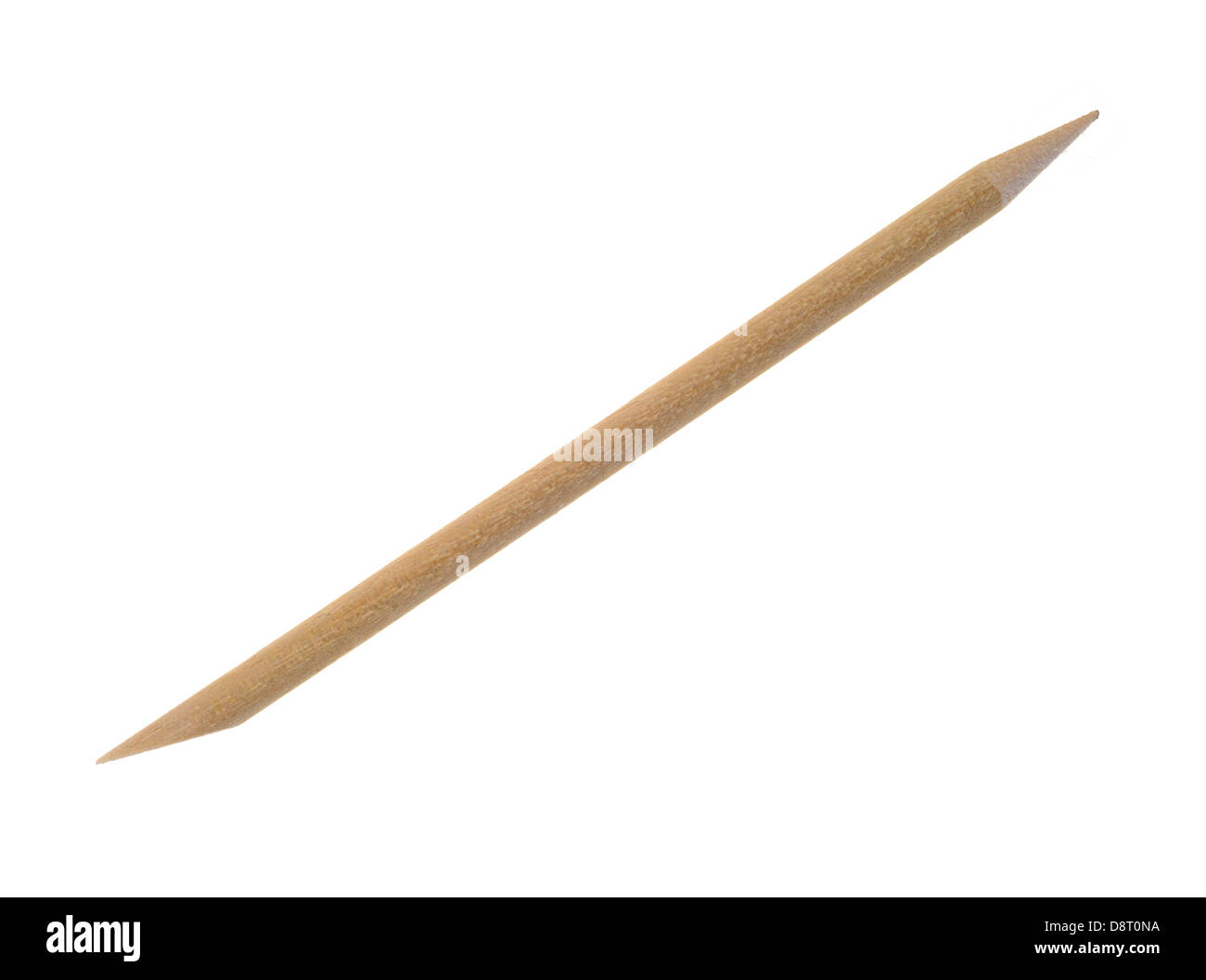 A wood cuticle pusher for nail grooming on a white background Stock ...