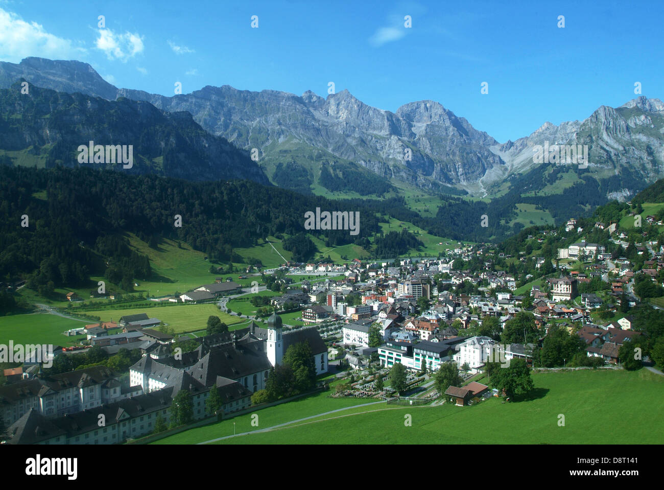 The village of Engelberg on the Swiss alps Stock Photo - Alamy