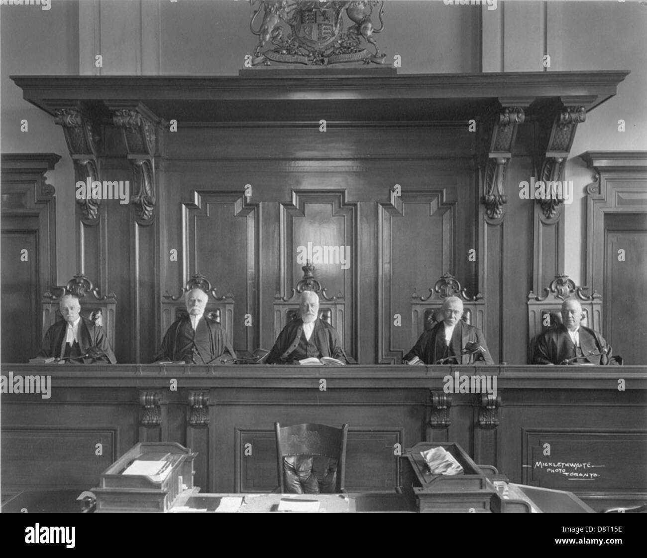 A historic photograph of the judges of the First Appellate Division ...