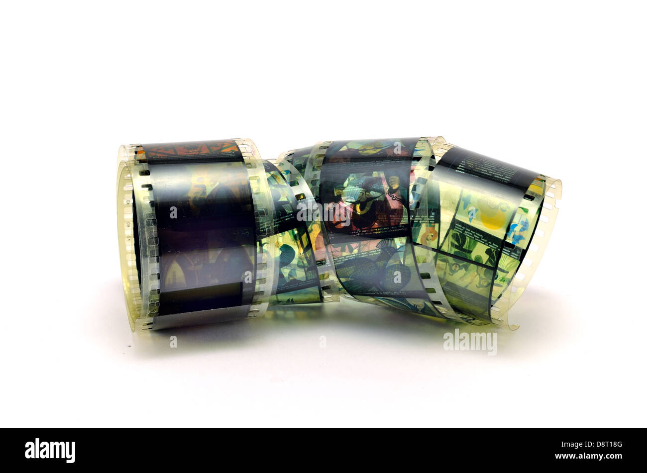 ew turns of white background film Stock Photo - Alamy