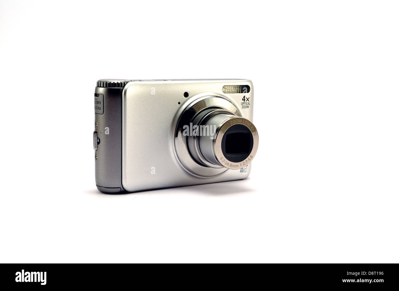 photo camera gray color on white background Stock Photo - Alamy
