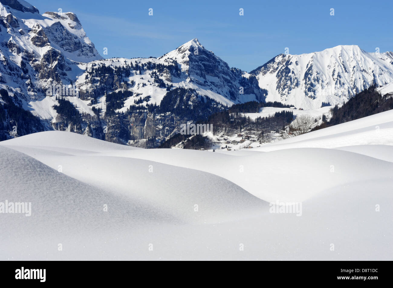 Winter landscape at Engelberg on the Swiss alps Stock Photo - Alamy
