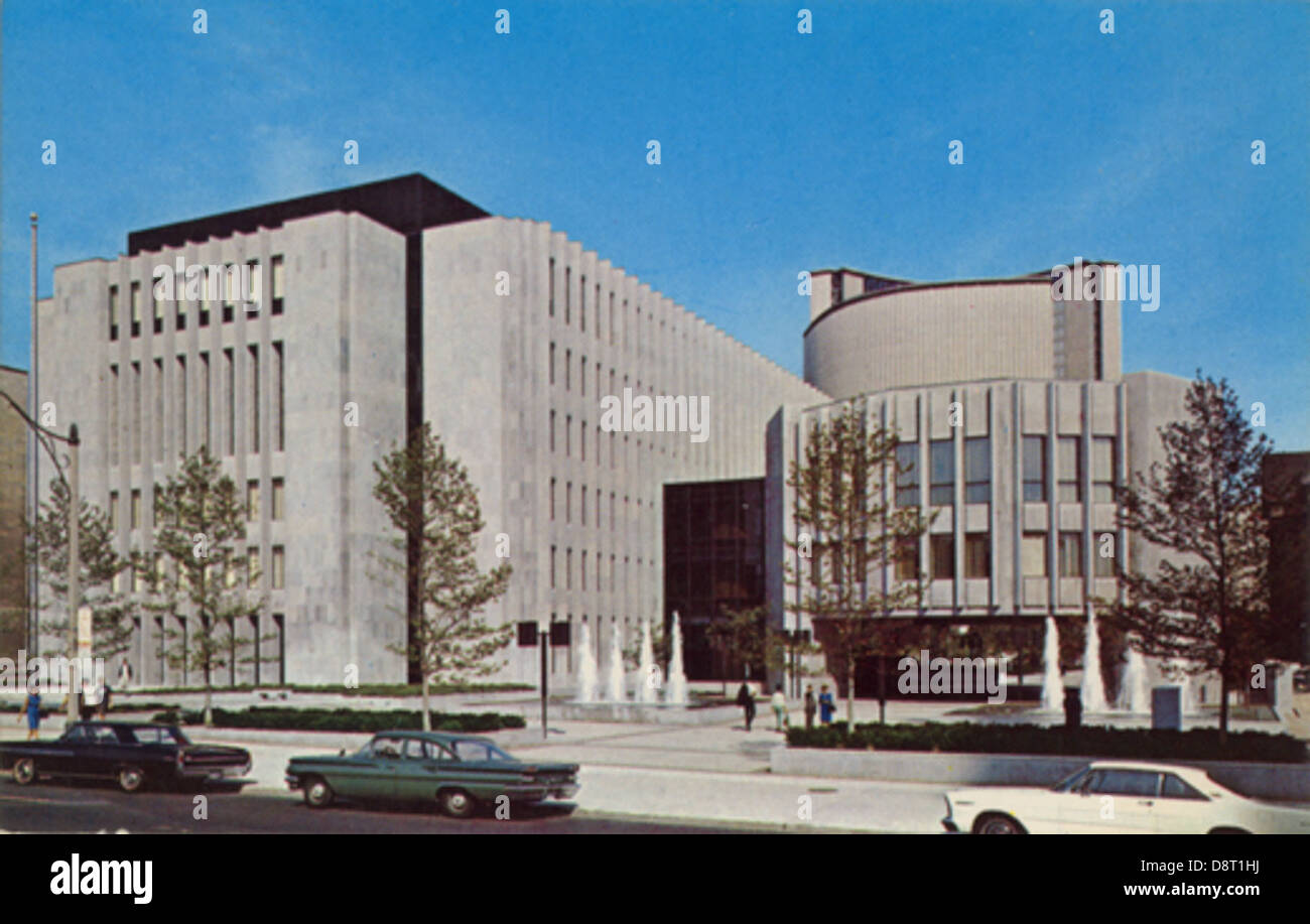 A photograph of the new courthouse in Toronto, Ontario, featuring 1960s ...