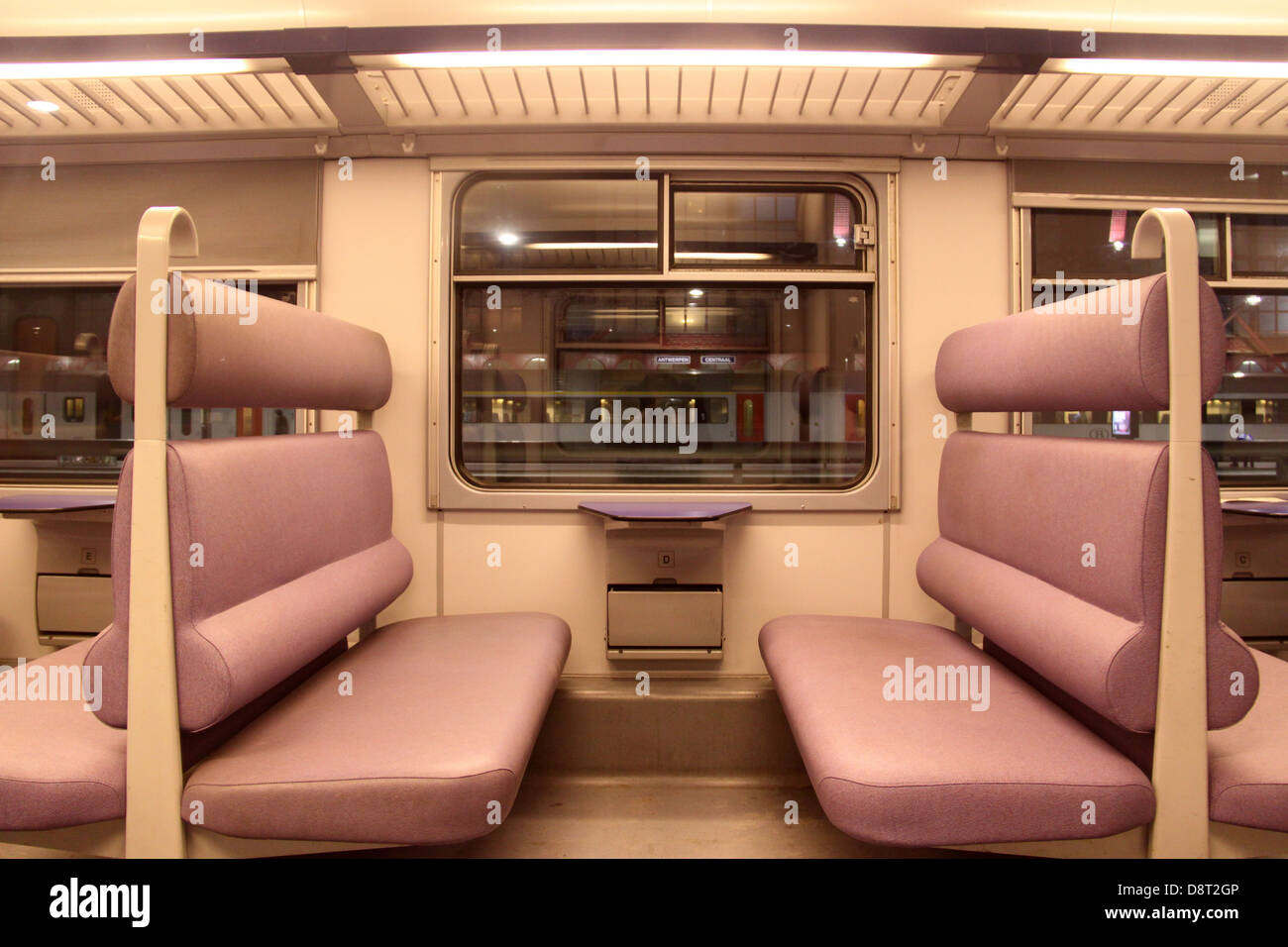 passenger car train subway mass transit interior Stock Photo - Alamy