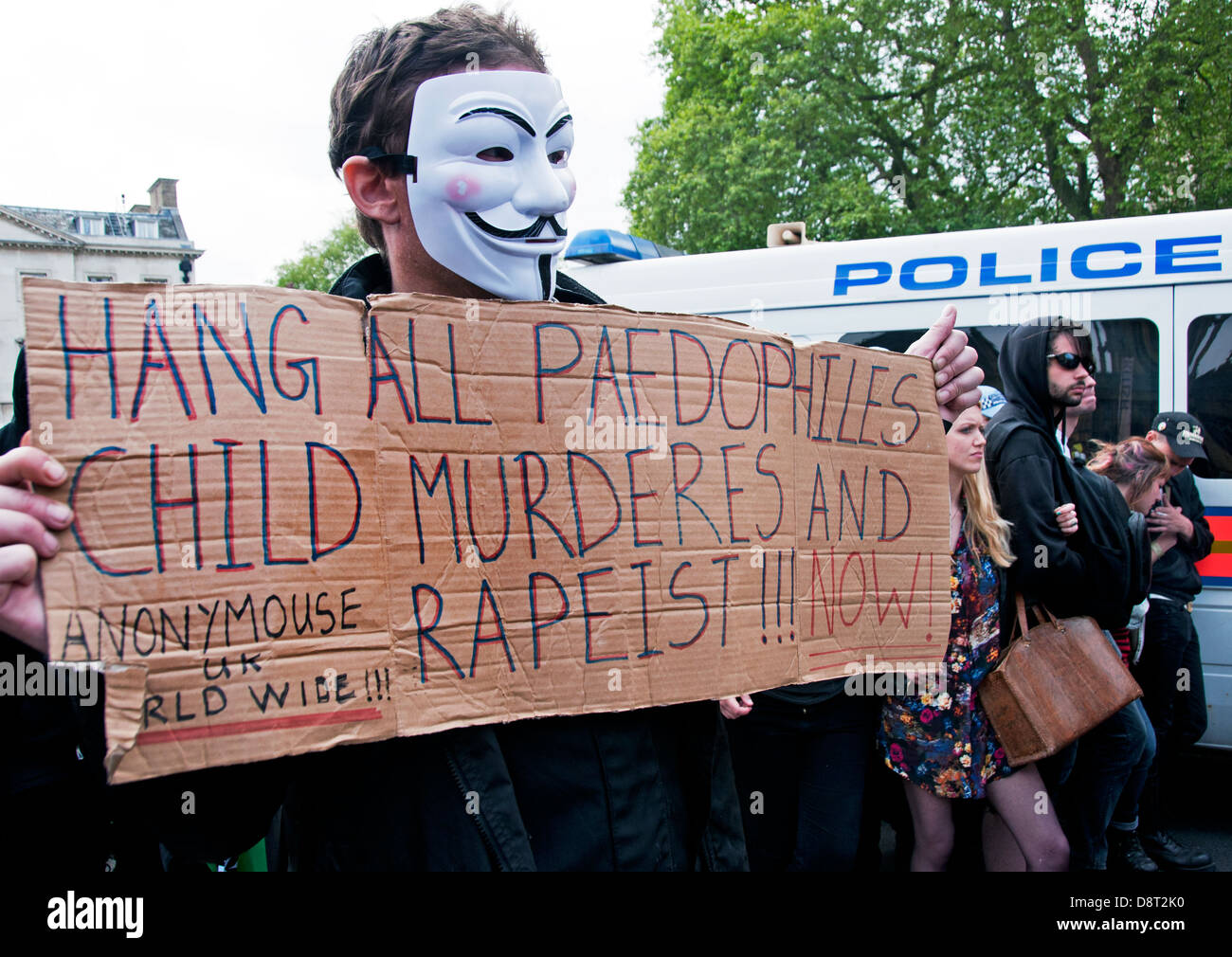 Anonymous protester against Paedophiles and rapists at UAF Protest ...