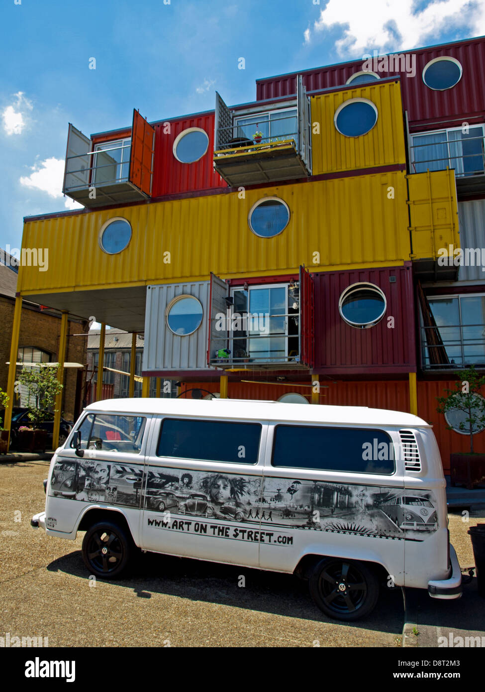 View of Container City 2 at Trinity Buoy Wharf, Orchard Place, London ...