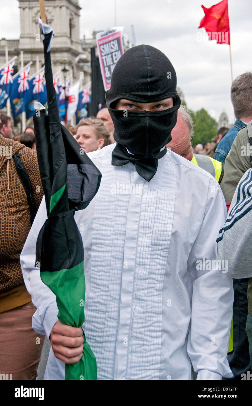 Unite Against Fascism UAF march through central london opposing the BNP ...