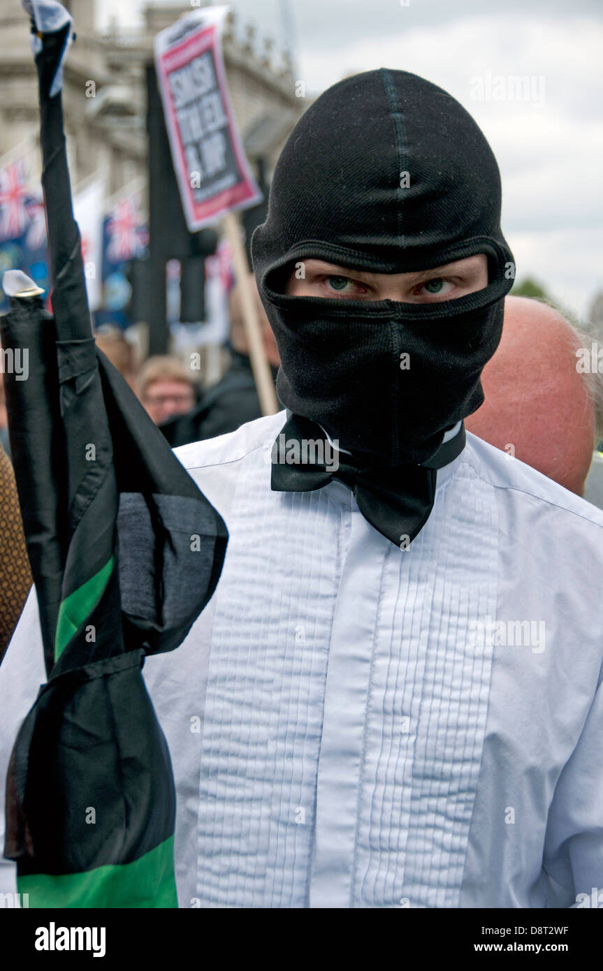 Unite Against Fascism UAF march through central london opposing the BNP ...
