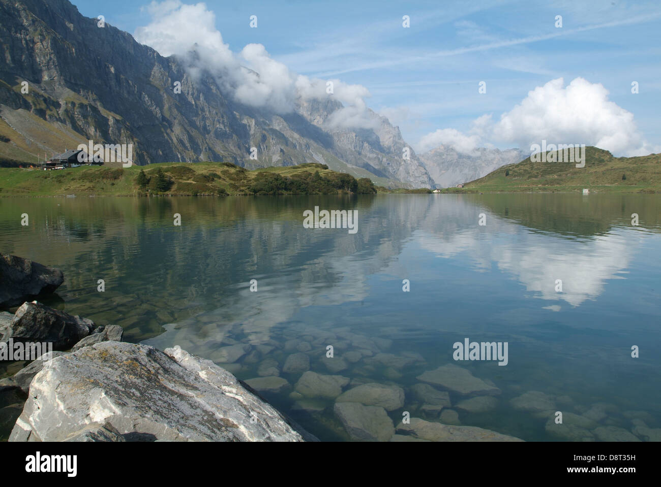 Lake Trübsee at Engelberg on the Swiss alps Stock Photo - Alamy