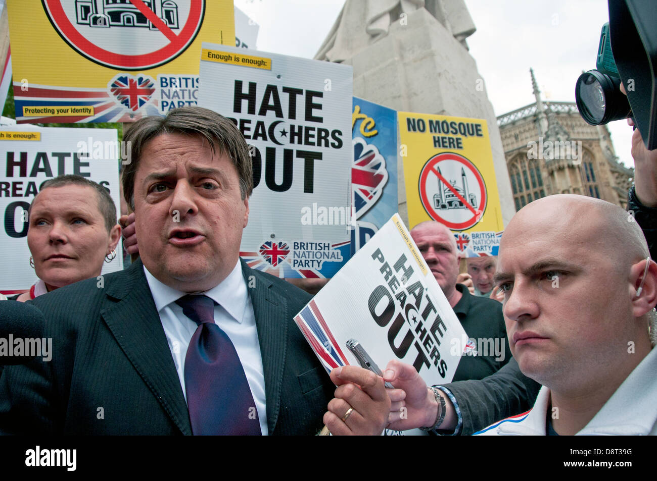 Nick Griffin leader of far right islamophobic BNP British National ...