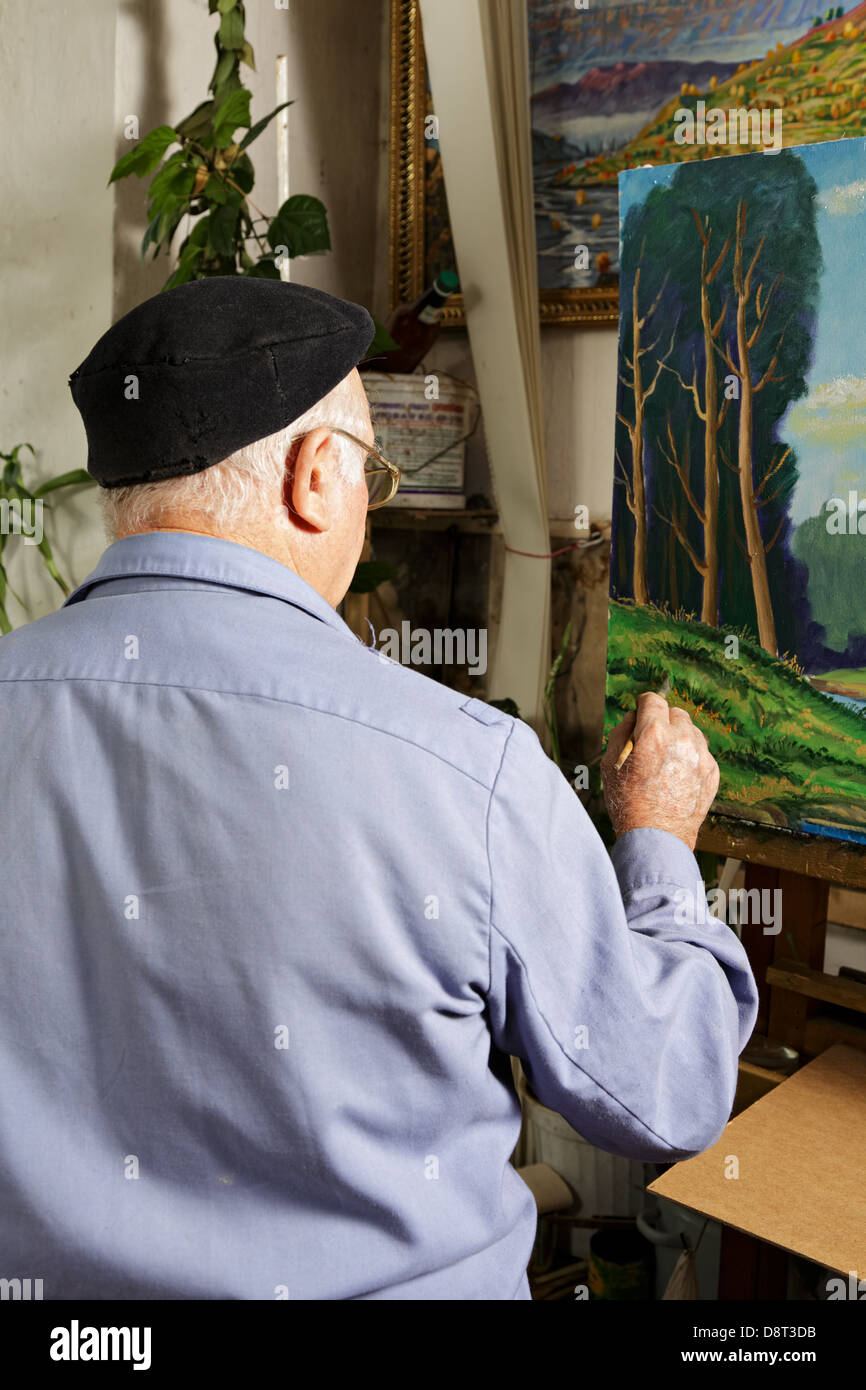 Artist at work Stock Photo - Alamy