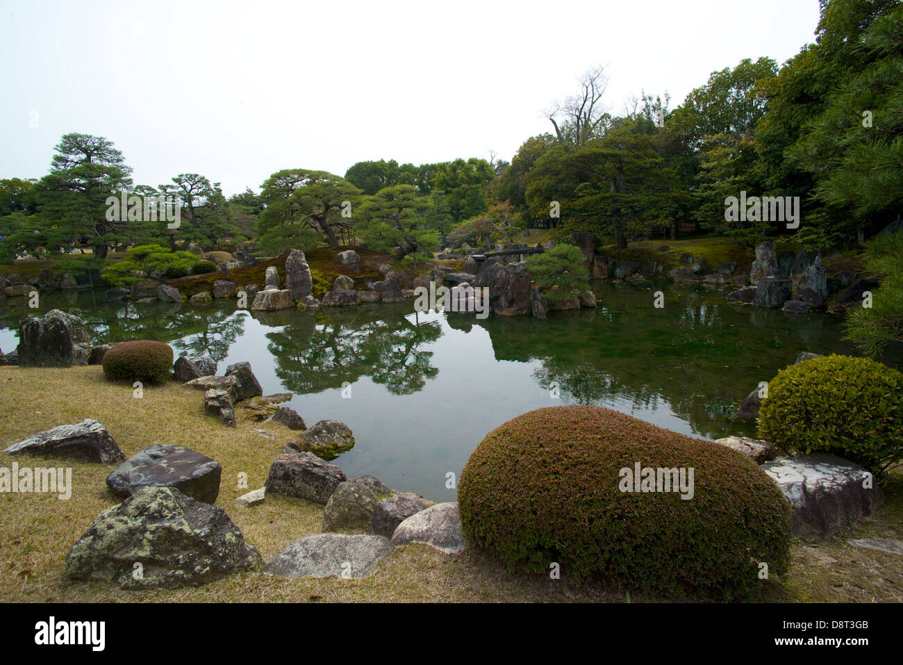 Japanese garden with water feature, Japan Stock Photo - Alamy