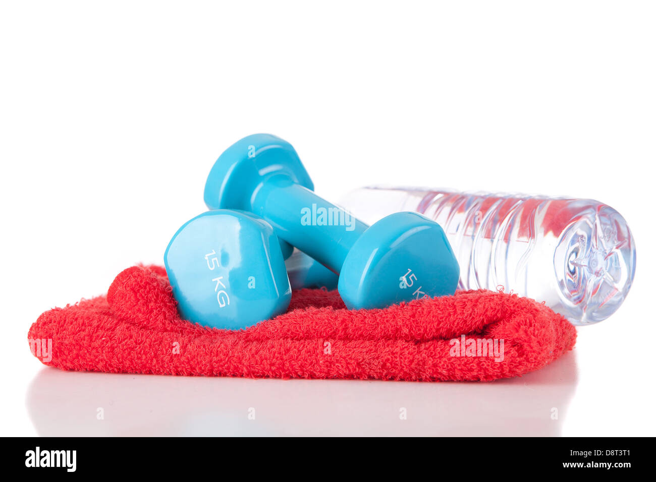 Fitness equipment, isolated over white background Stock Photo - Alamy