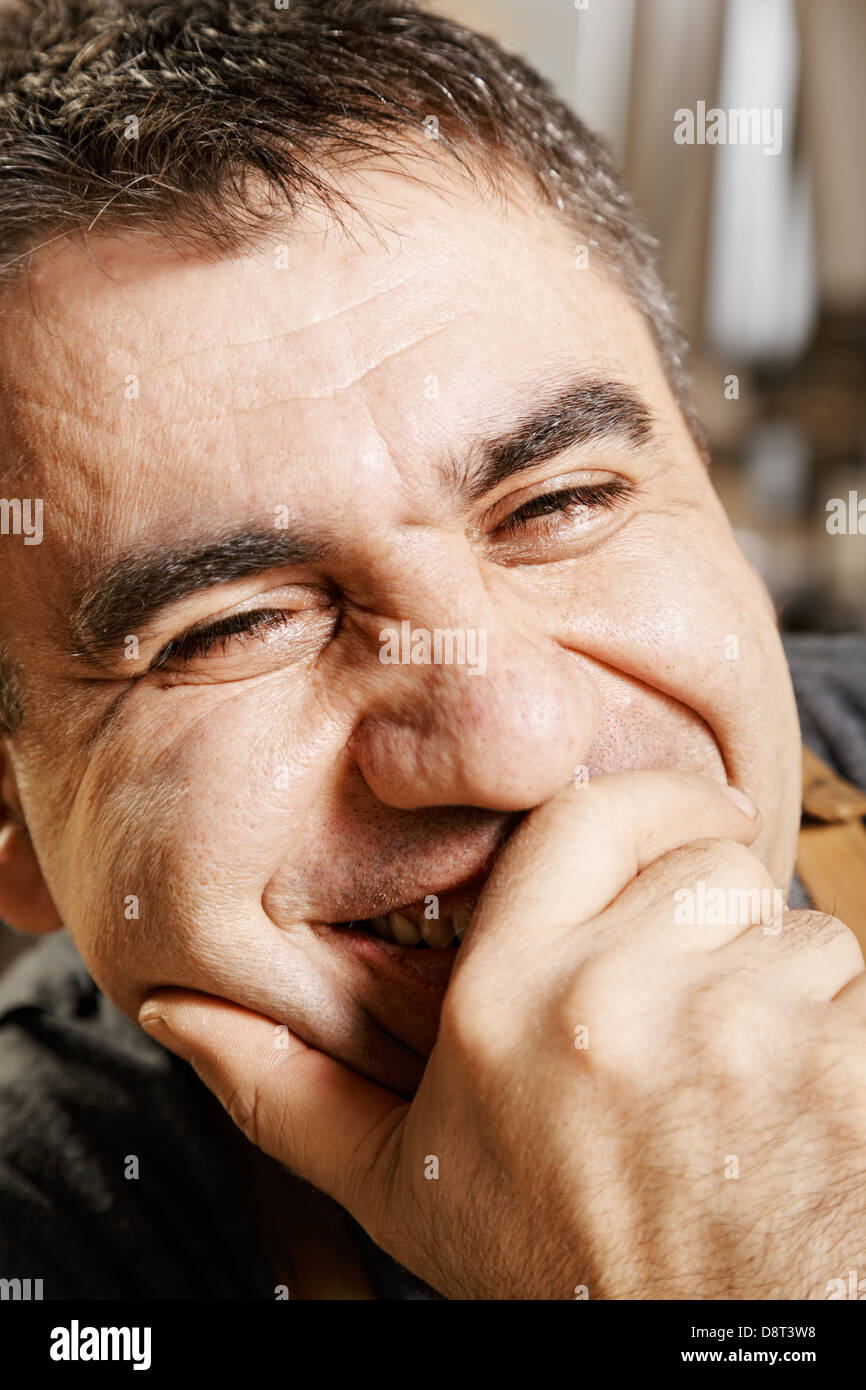 Portrait of laughing man Stock Photo - Alamy