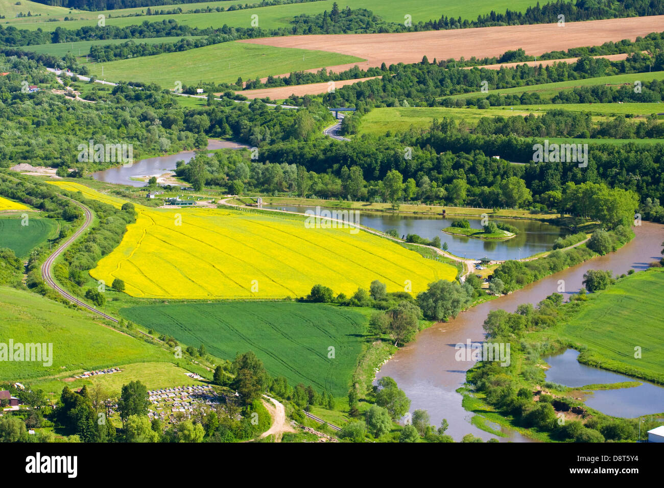 Slovakia countryside - Summer mountain panorama, Stara Lubovna Stock ...