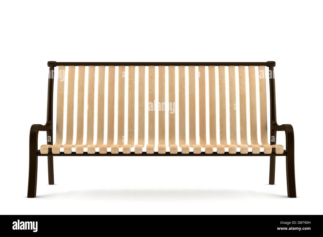 Bench isolated on white Cut Out Stock Images & Pictures - Alamy
