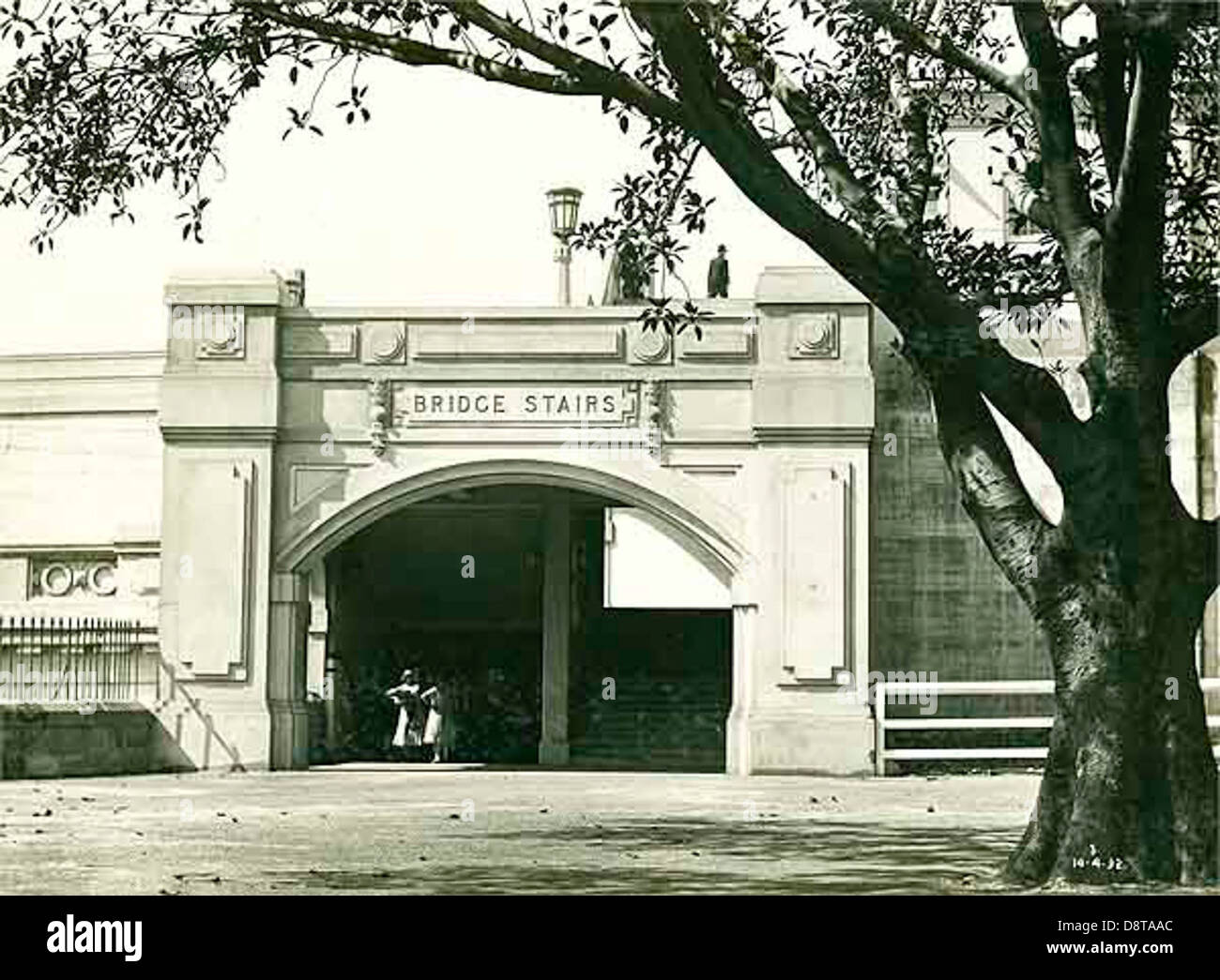 This 1932 photograph of Upper Fort Street in The Rocks, New South Wales ...