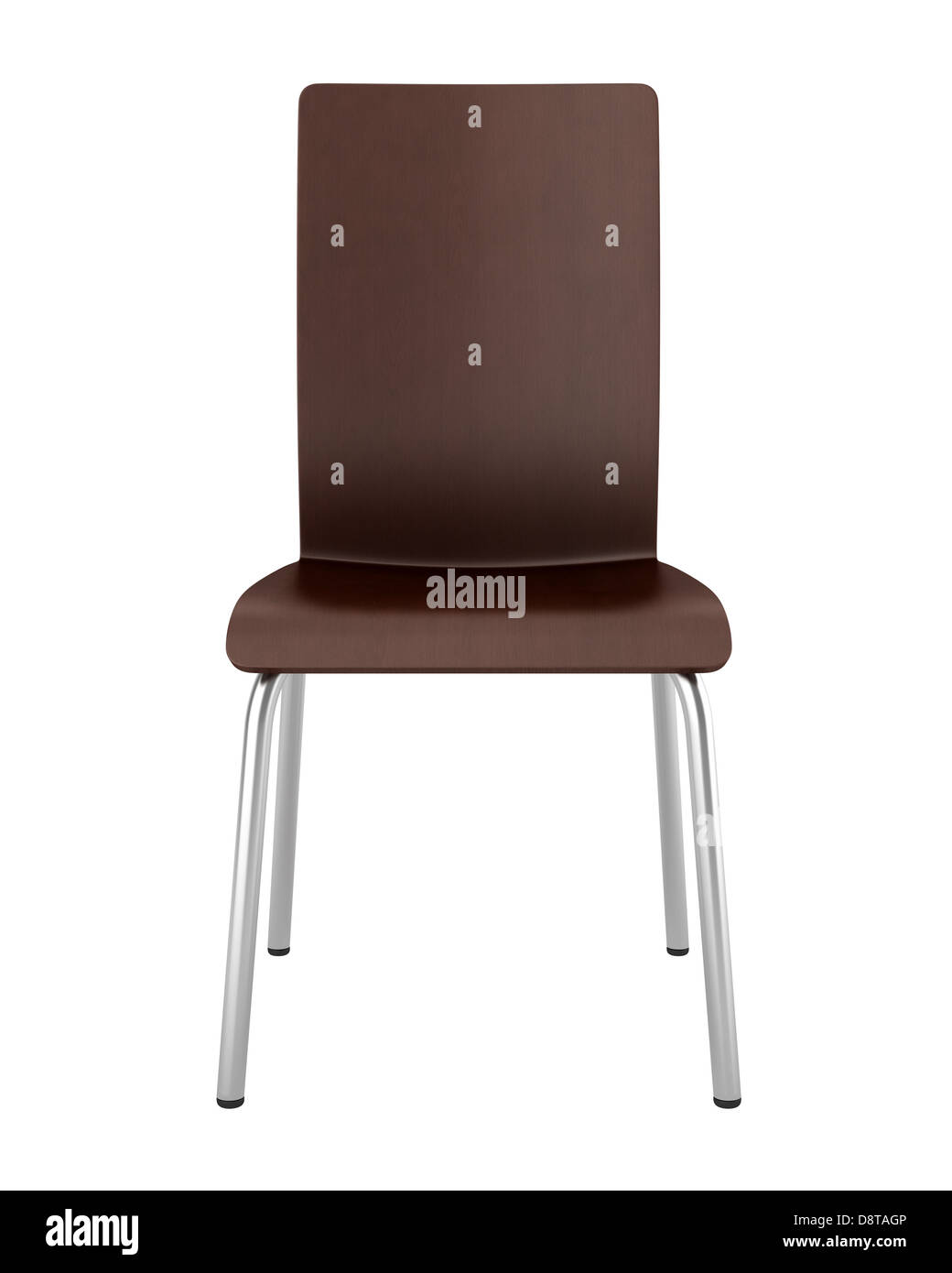 modern wooden brown chair isolated on white Stock Photo - Alamy