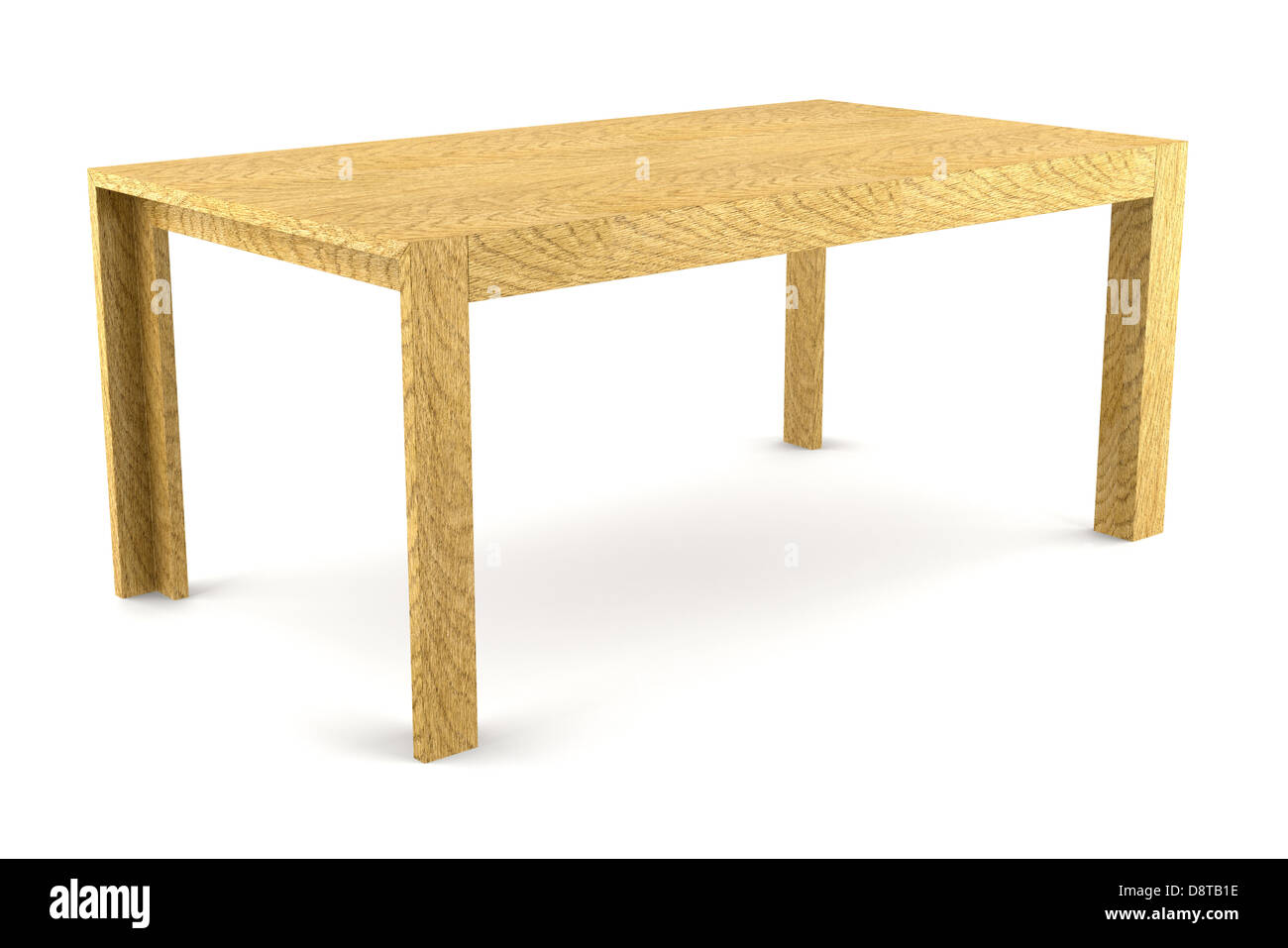 modern brown wooden table isolated on white Stock Photo - Alamy