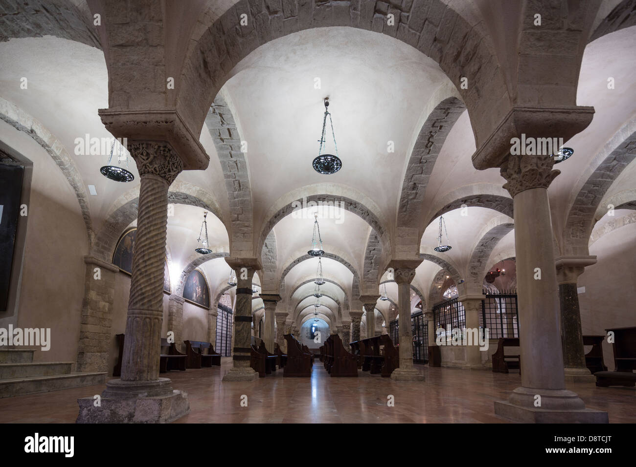 crypt, Basilica di San Nicola (Basilica of Saint Nicholas) church, Bari ...