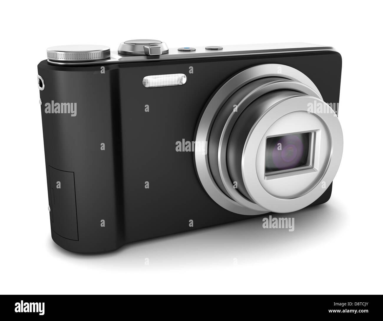 black point and shoot photo camera isolated Stock Photo - Alamy