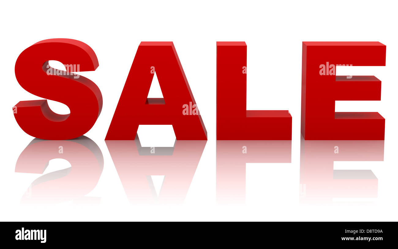 red word sale isolated on white background Stock Photo - Alamy