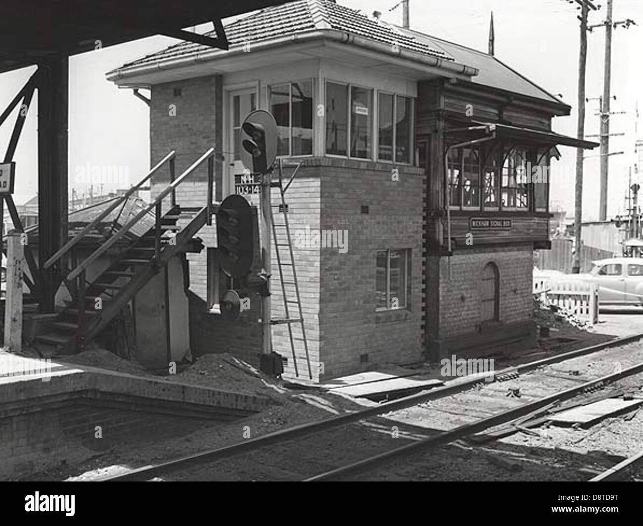 The Signal Box in Wickham, Newcastle, is a historical structure used in ...