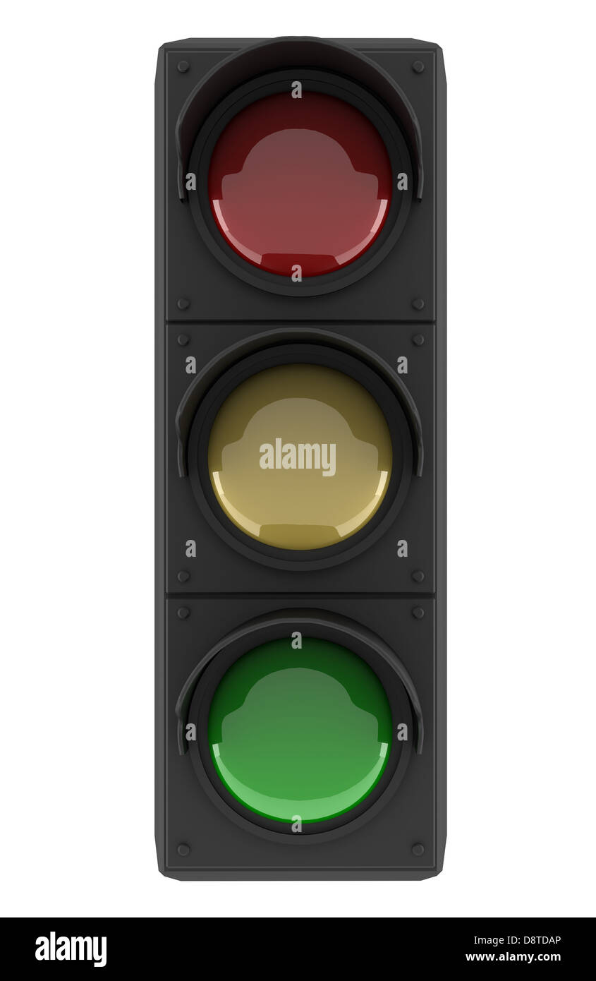 traffic light isolated on white Stock Photo - Alamy