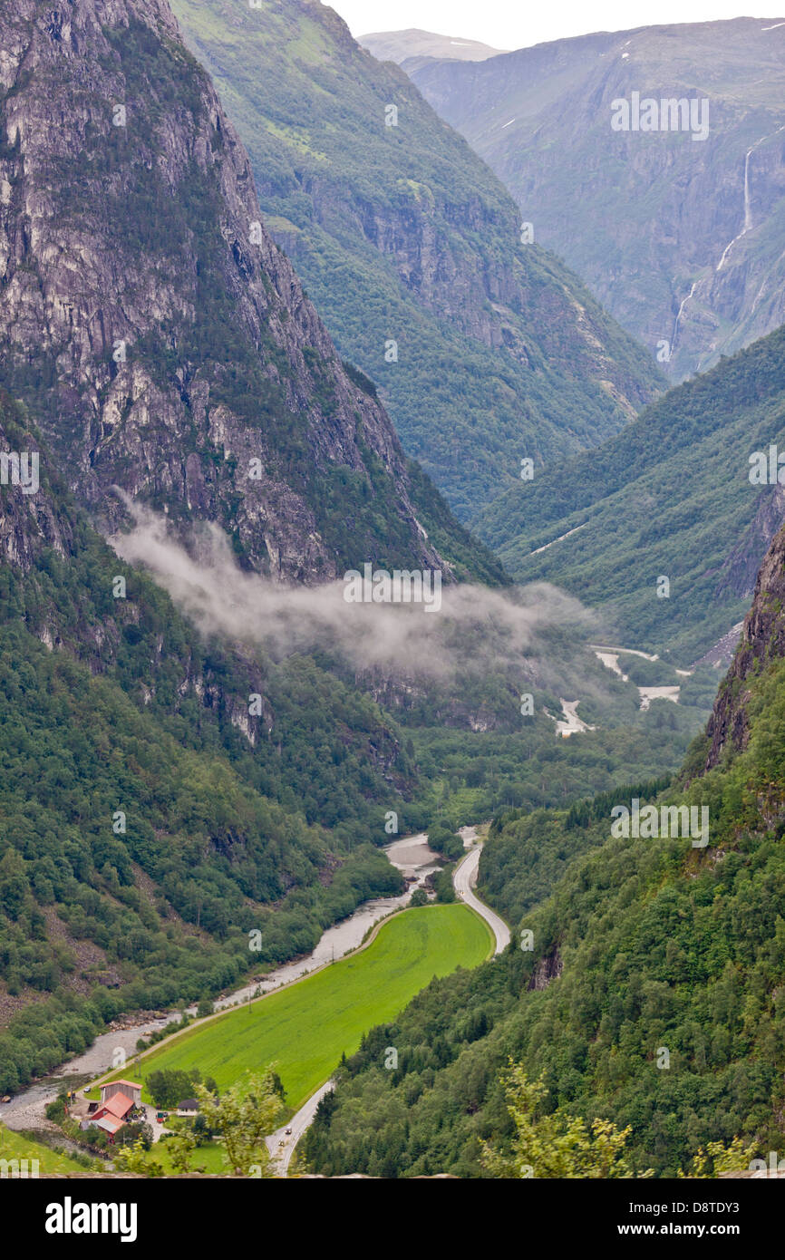 Landscape in the Stalheim valley, Norway Stock Photo - Alamy