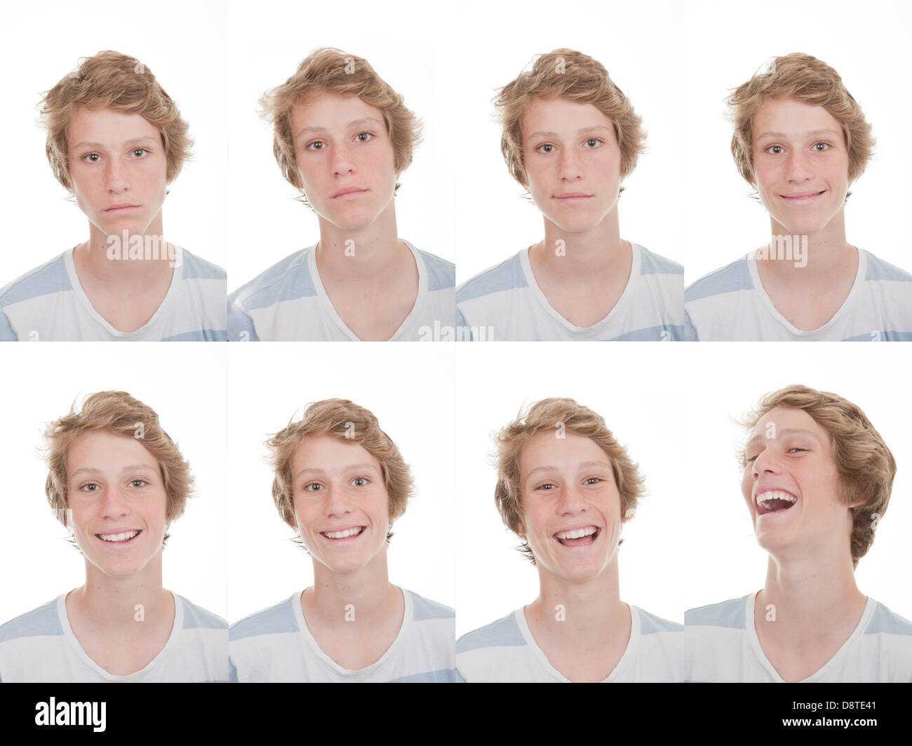 different moods and expressions happy, smiling, sad and laughing Stock ...