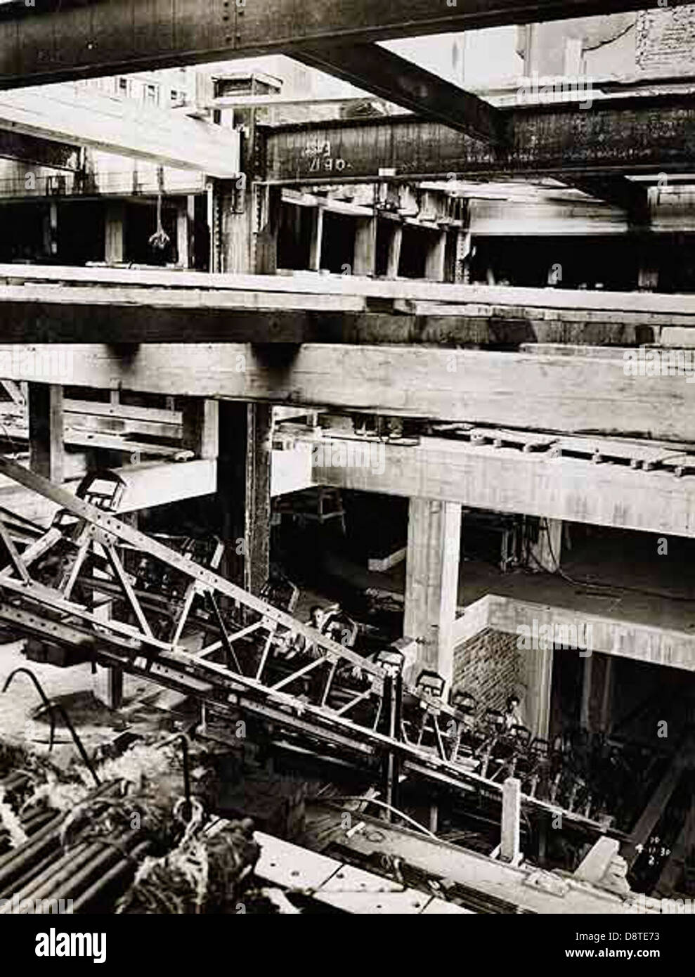 Installing escalators at Wynyard Stock Photo - Alamy