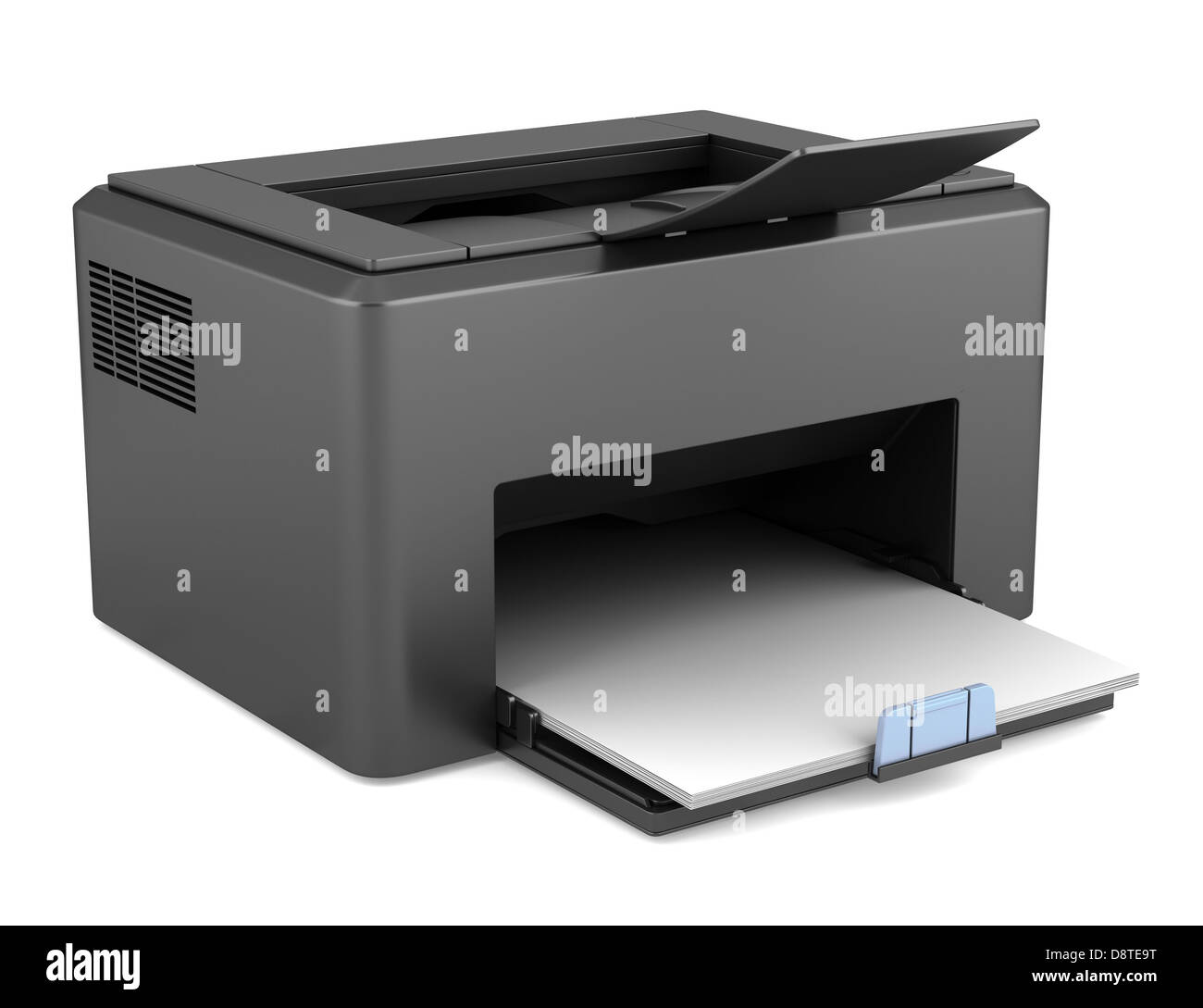 modern black laser printed isolated on white Stock Photo - Alamy