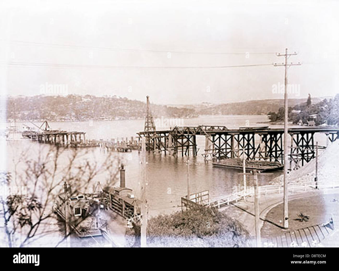 Building The Spit Bridge Stock Photo - Alamy