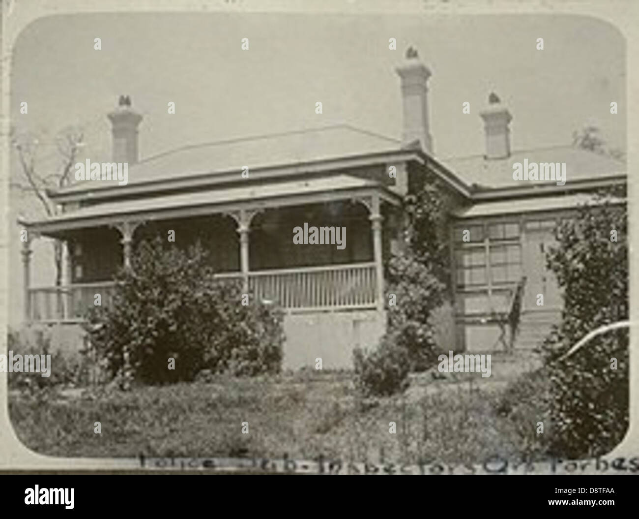 This black-and-white photograph shows the police quarters in Forbes ...