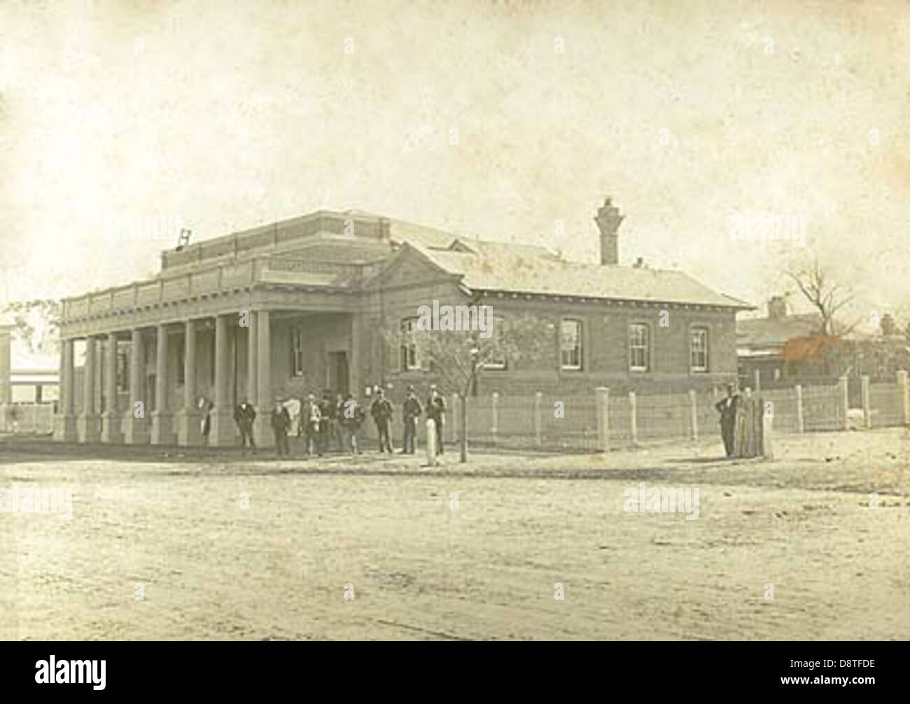 The Condobolin Court House, as seen in this historical black-and-white ...