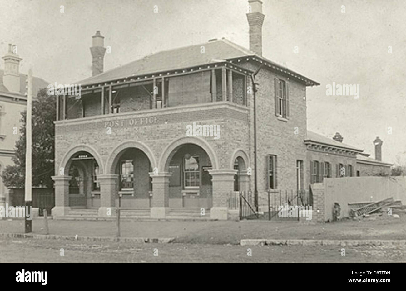 This black and white archival photo shows the Molong Post and Telegraph ...
