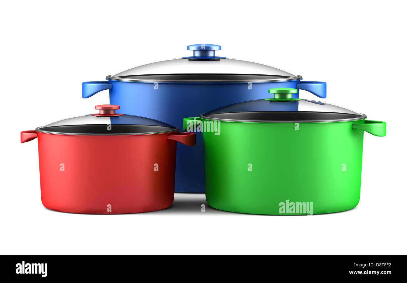 Cooking pot on three Cut Out Stock Images & Pictures - Alamy