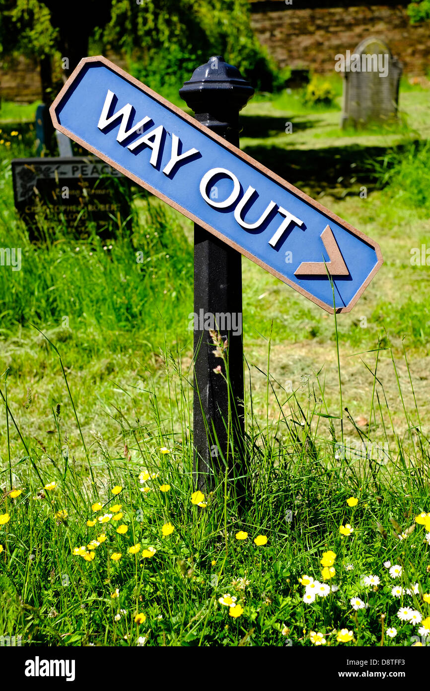 Way Out Sign Stock Photo - Alamy