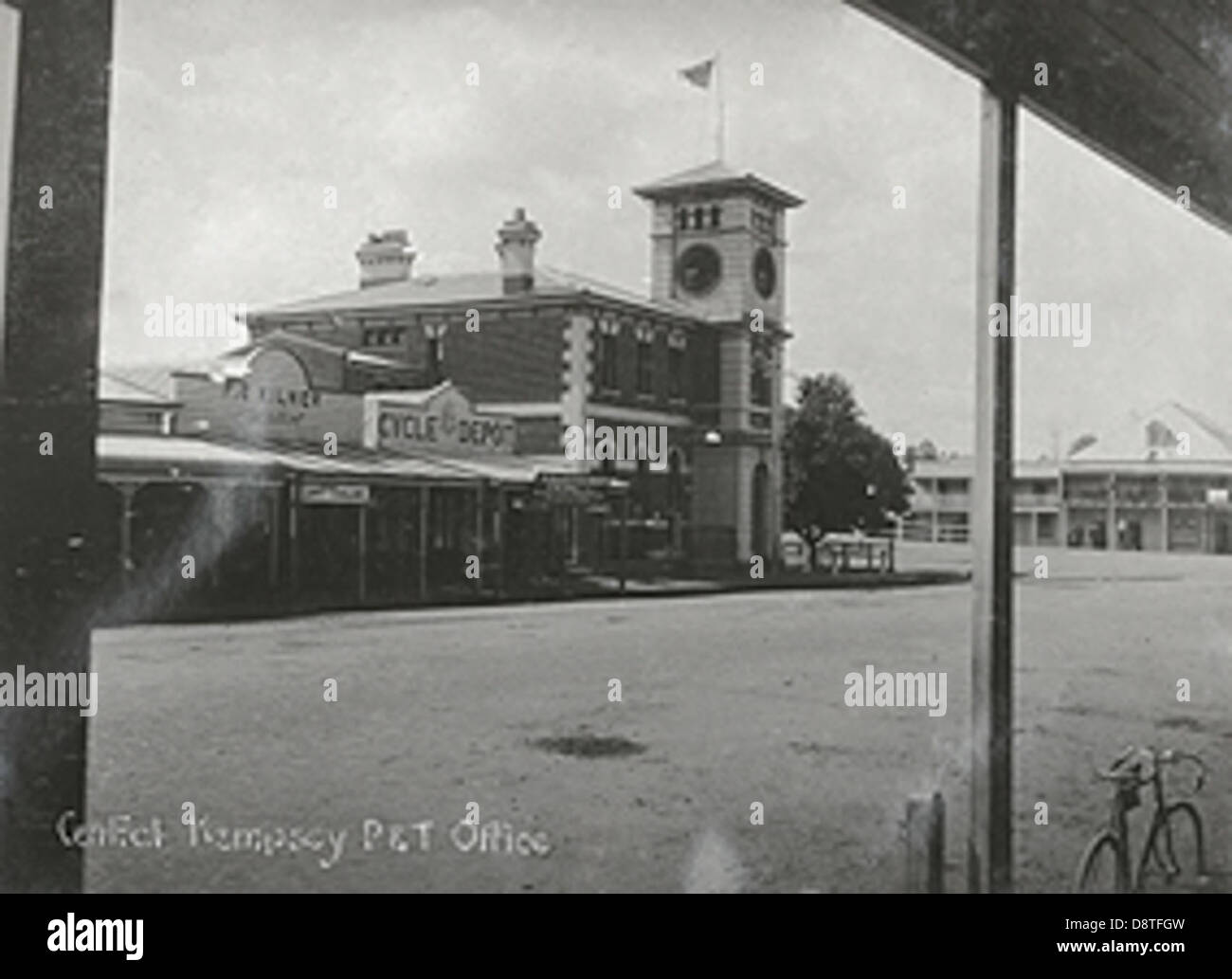 This historical photograph shows the Kempsey Post and Telegraph Office ...