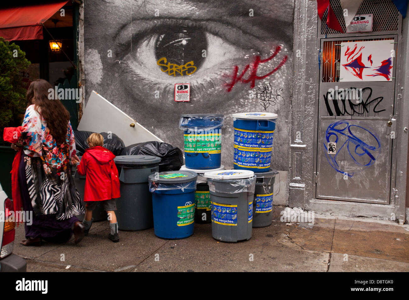 Street art, eye, Manhattan, New York, United States of America Stock ...