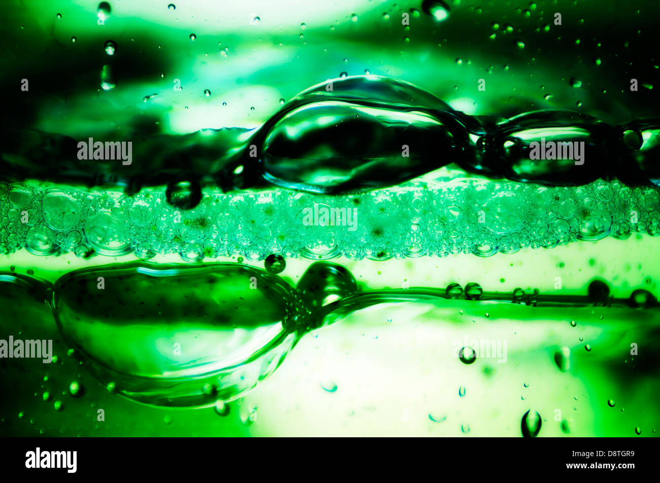 abstract background water bubbles in green Stock Photo - Alamy