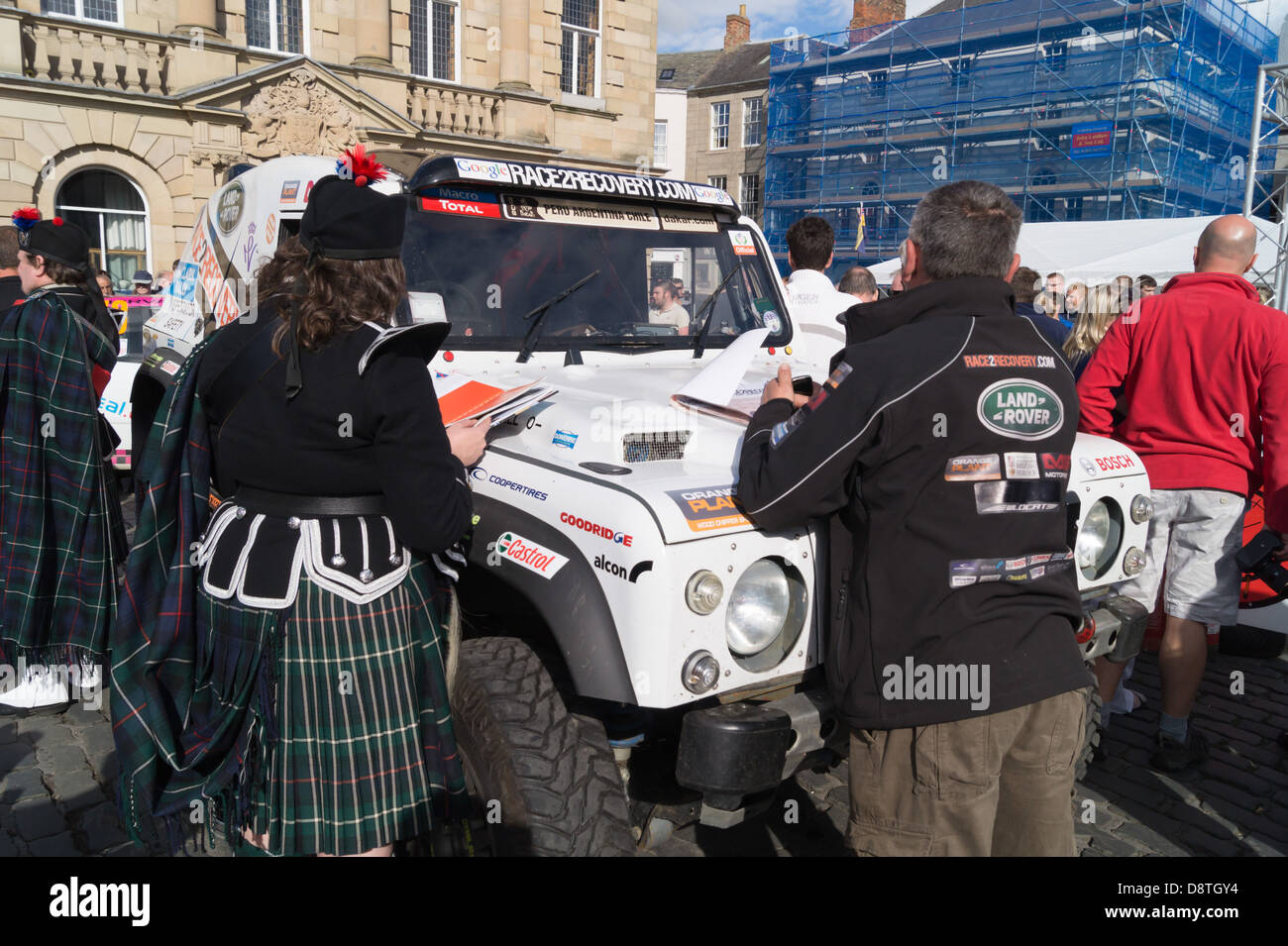 End of the Jim Clark Rally 2013 in Kelso, Scotland. Jedburgh British ...
