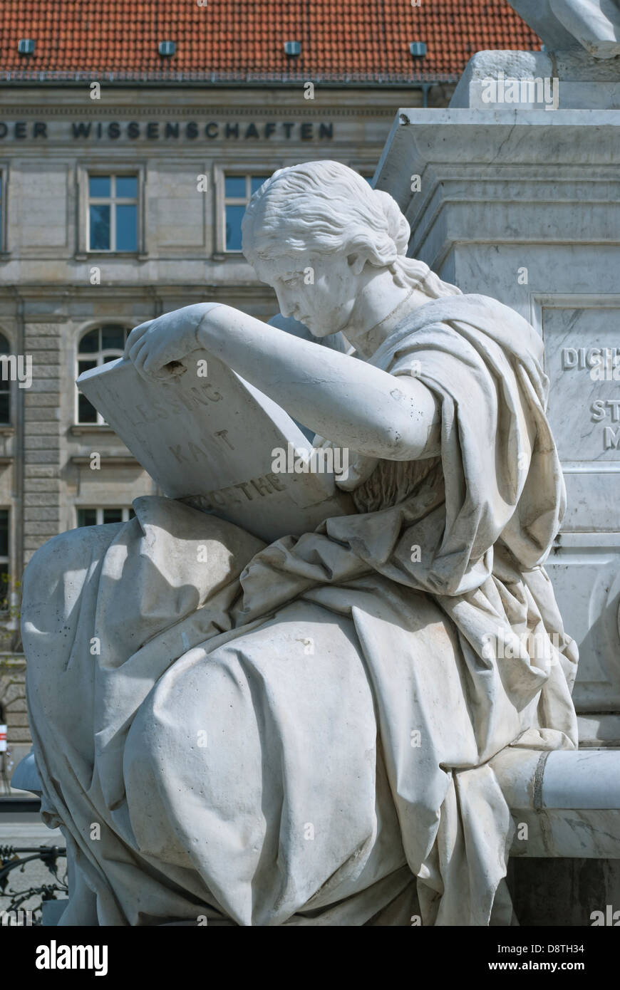 Allegory of History of Schiller Monument in Berlin, Germany Stock Photo ...