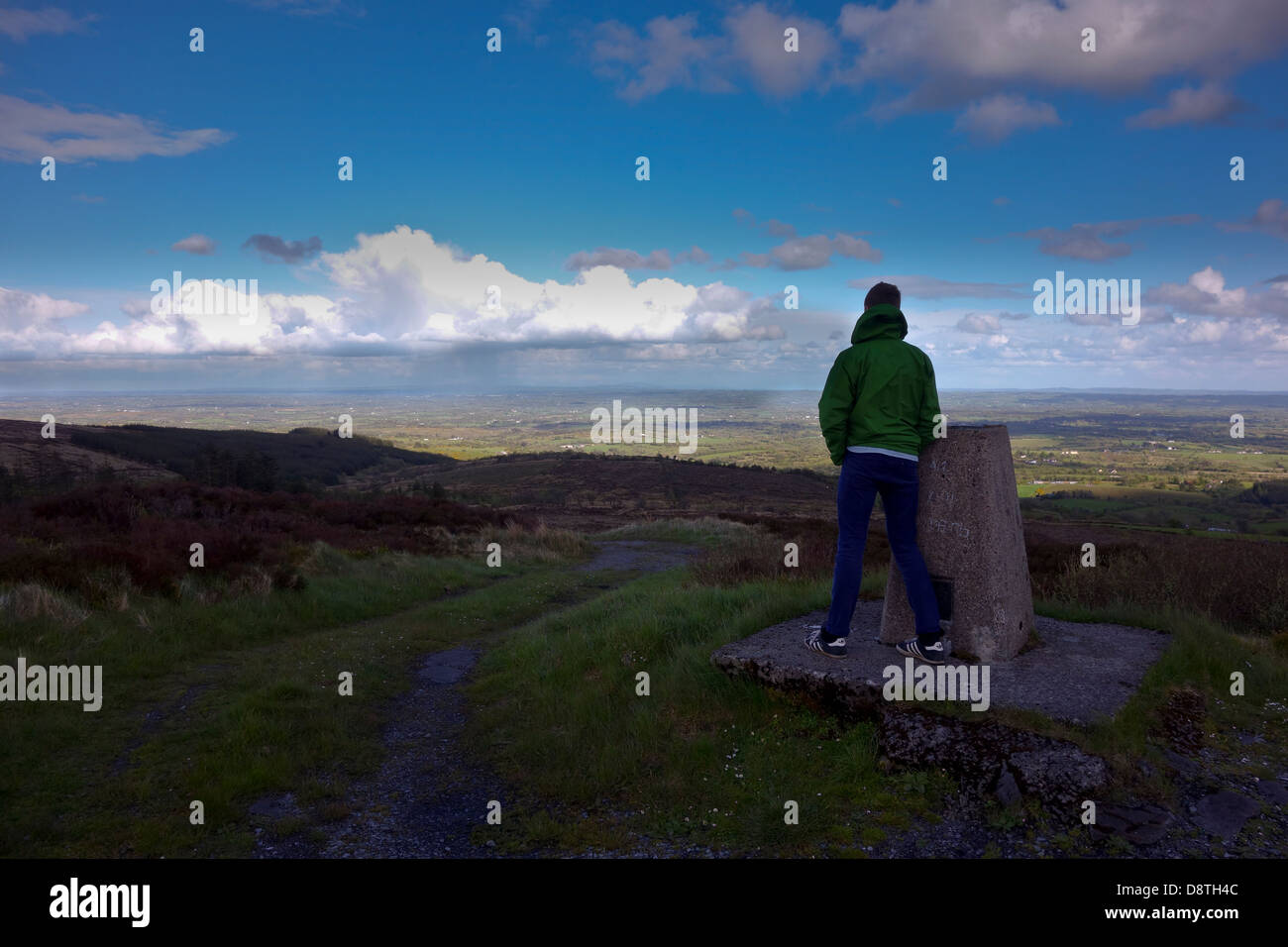 Carnmore view point Sliabh Beagh looking across countryside and border ...