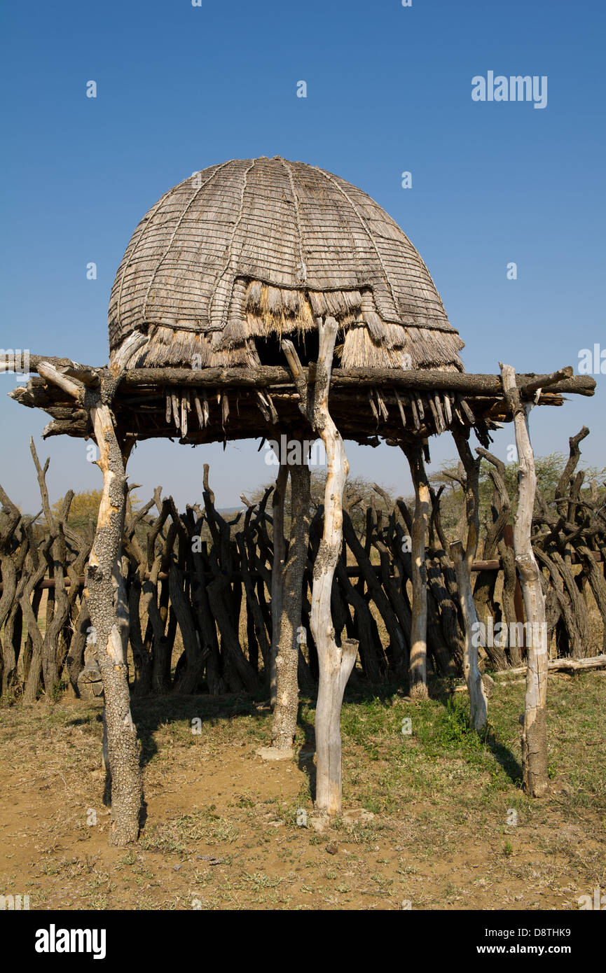 Recreation of King Cetshwayo's residence at Ondini, Ondini Heritage ...