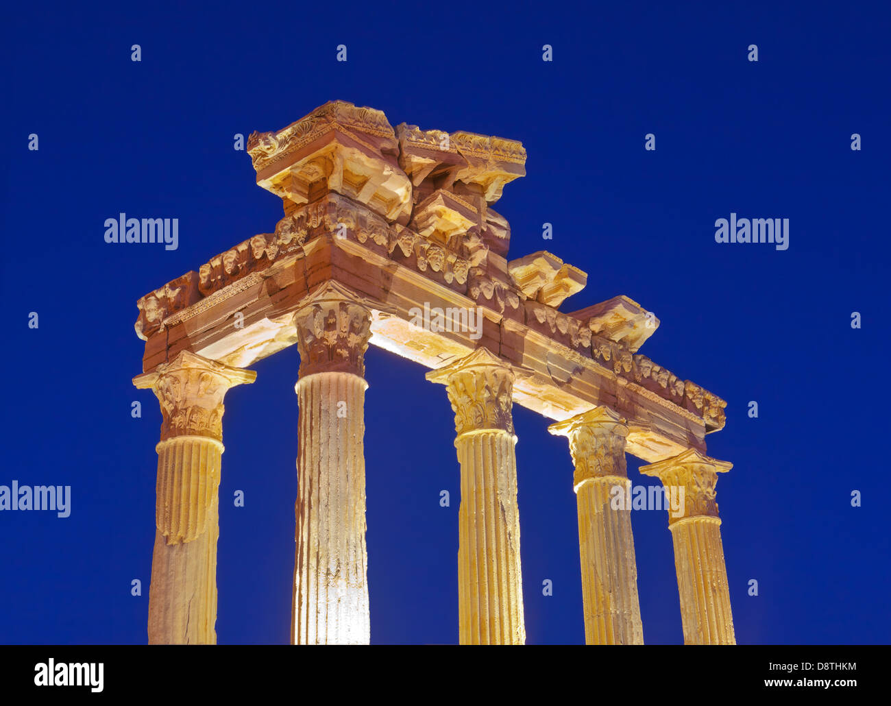 Old ruins in Side, Turkey at sunset Stock Photo - Alamy